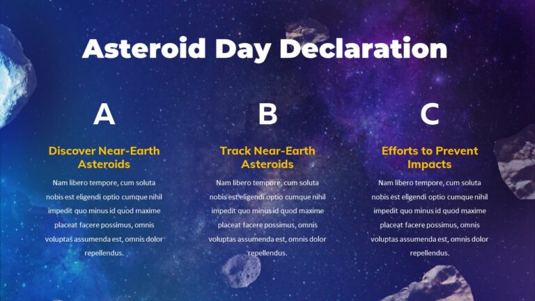 Meteor Day International Asteroid Day Presentation – MasterBundles