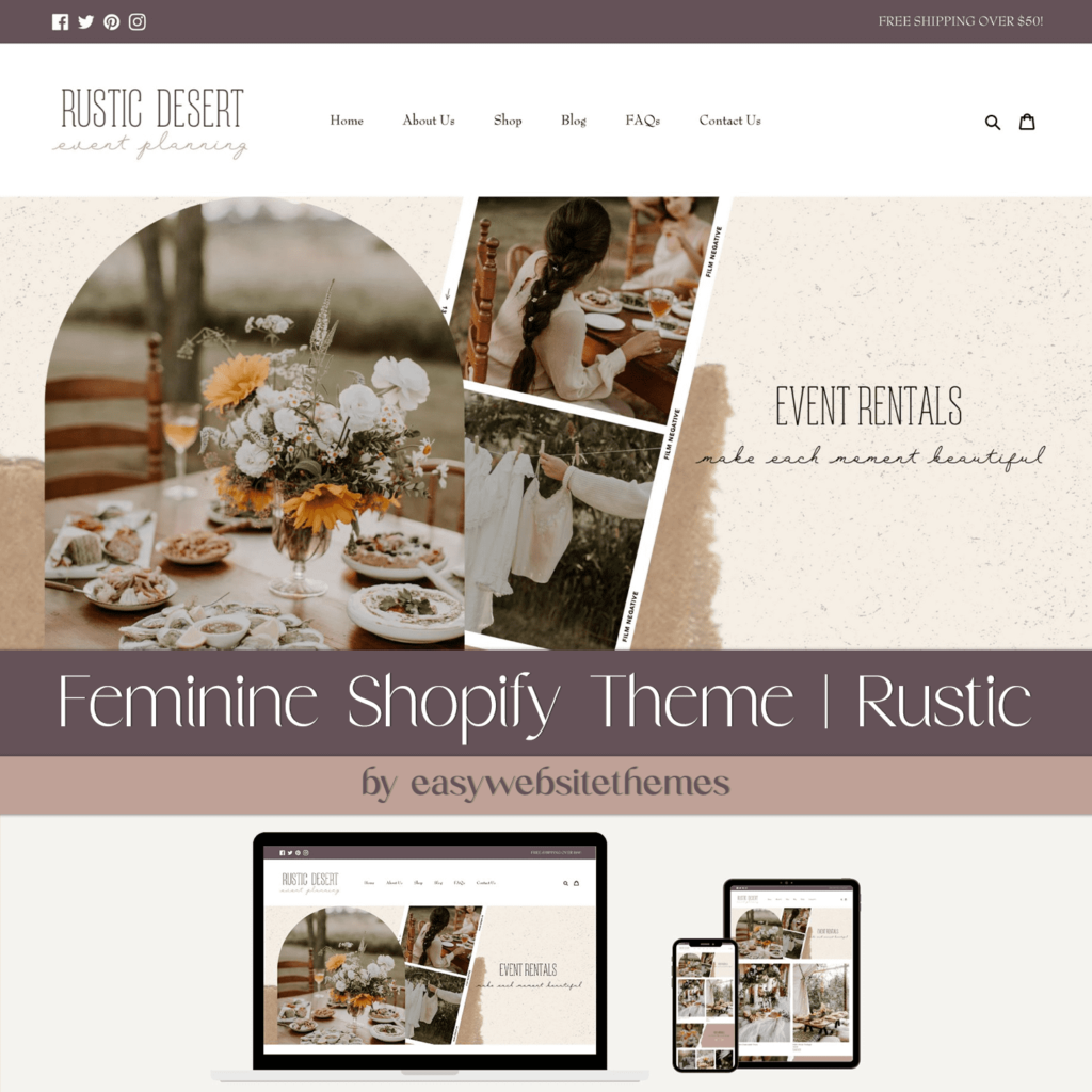 Feminine Shopify Theme | Rustic – MasterBundles
