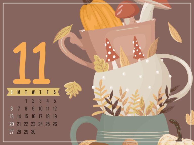 Free Lovely November Calendar – MasterBundles