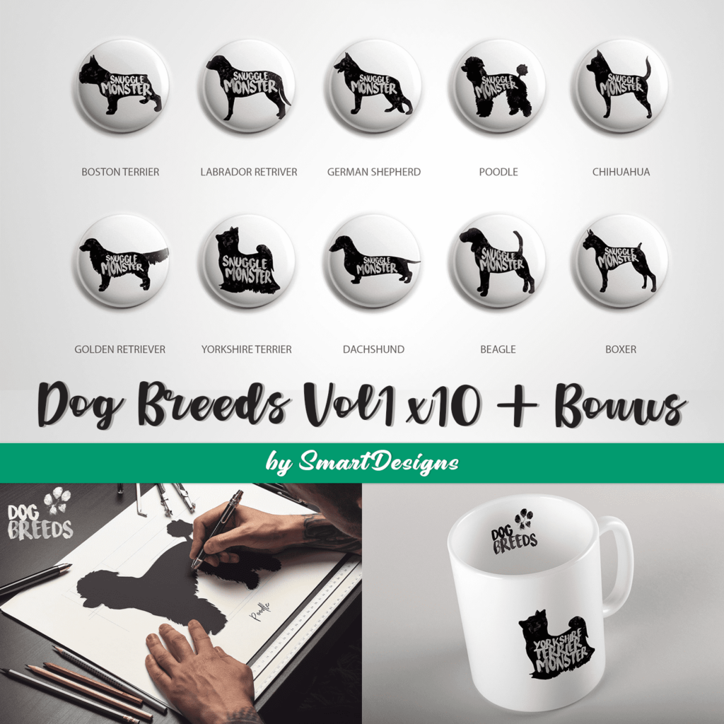 10 Dog Breeds Logos Design + Bonus – MasterBundles