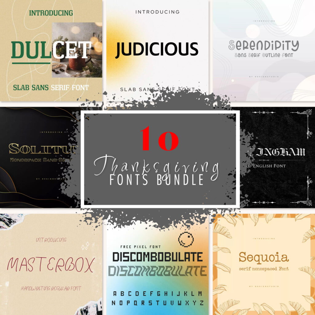 10 Thanksgiving Fonts Bundle – MasterBundles