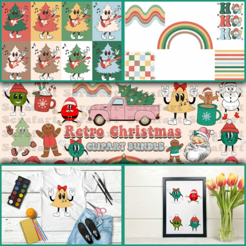 Retro Groovy Hippie Christmas Bundle – MasterBundles