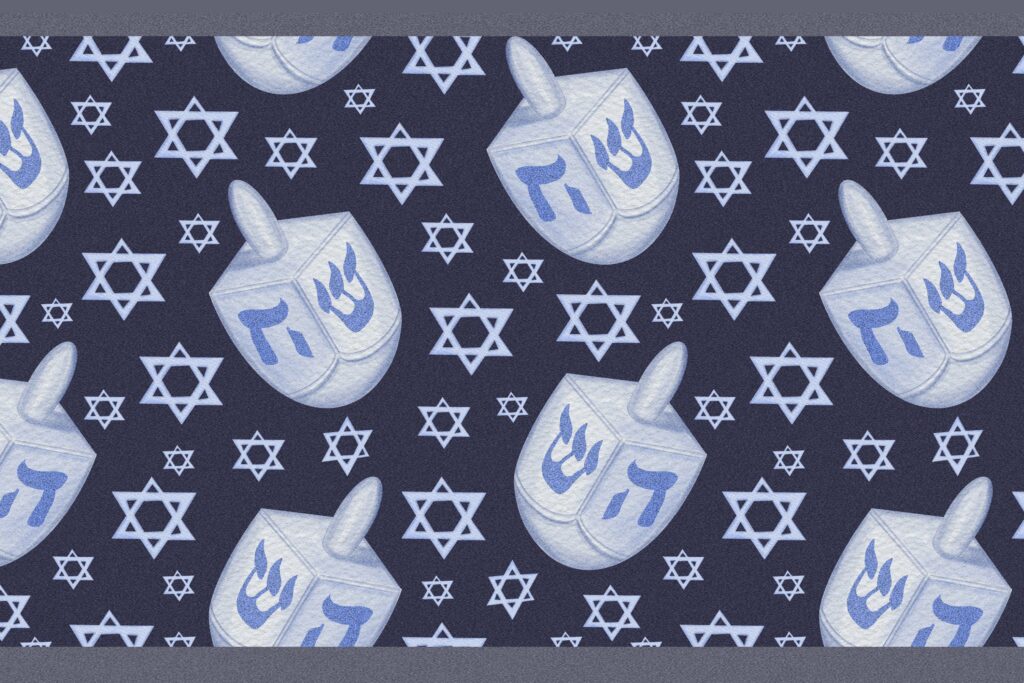 Hanukkah Trendy Seamless Pattern & Digital Paper – MasterBundles