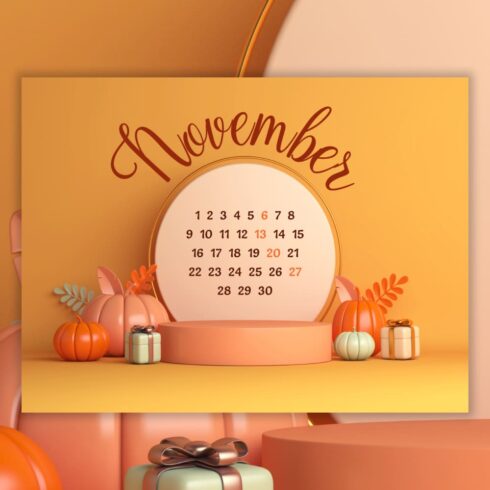 Free Fall November Calendar | Master Bundles