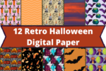 12 Retro Halloween Digital Paper – MasterBundles