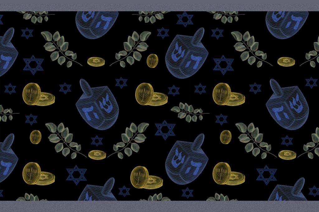 Hanukkah Trendy Seamless Pattern & Digital Paper – MasterBundles