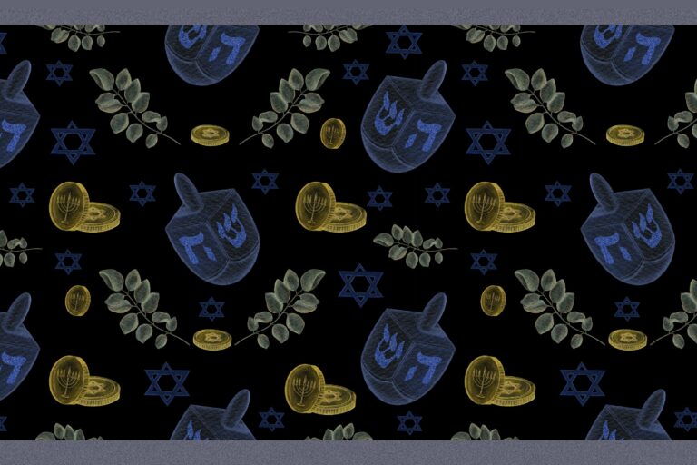 Hanukkah Trendy Seamless Pattern & Digital Paper – MasterBundles