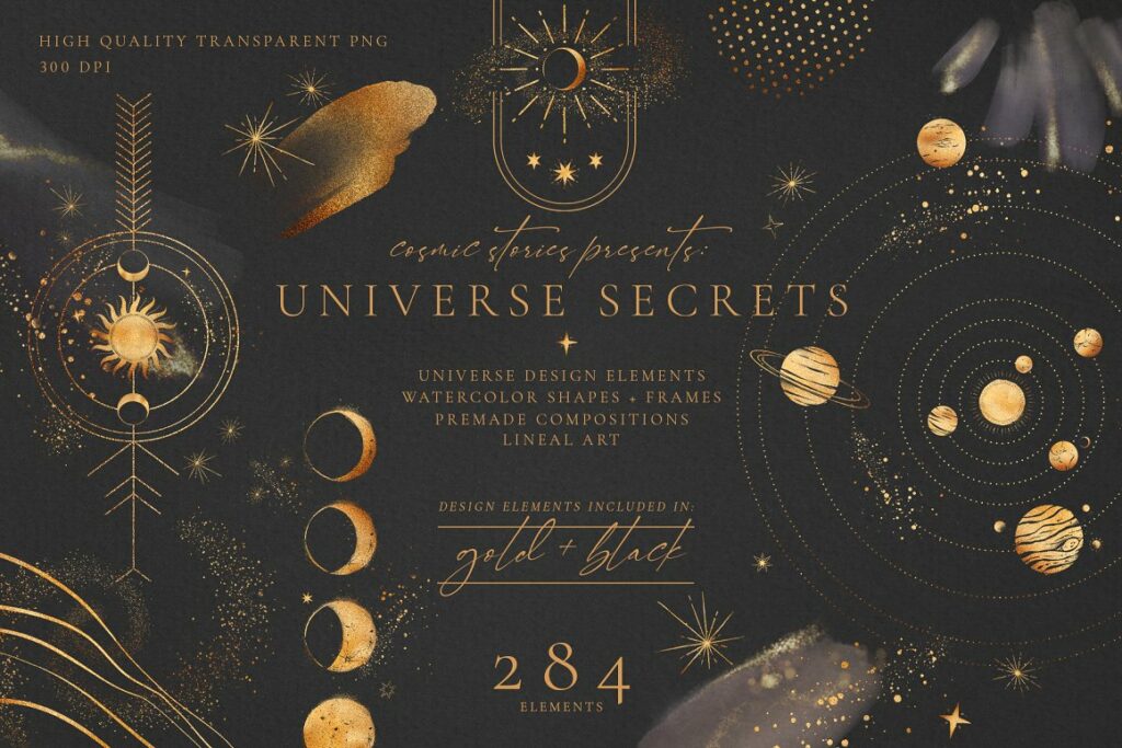 Universe Secrets Illustration Bundle – MasterBundles