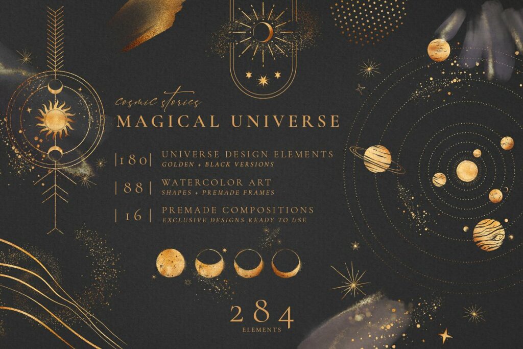 Universe Secrets Illustration Bundle – MasterBundles