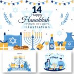 Hanukkah Clipart Dreidel Menorah PNG | MasterBundles
