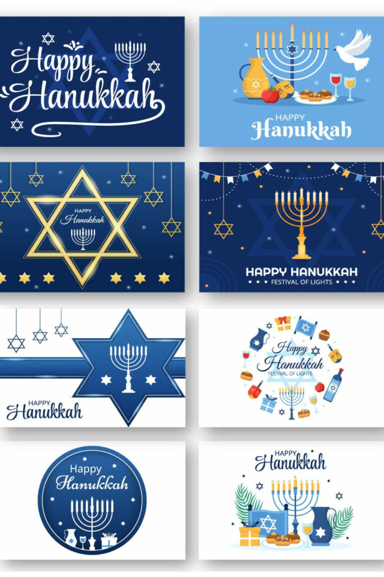 14 Happy Hanukkah Jewish Holiday Illustration – MasterBundles