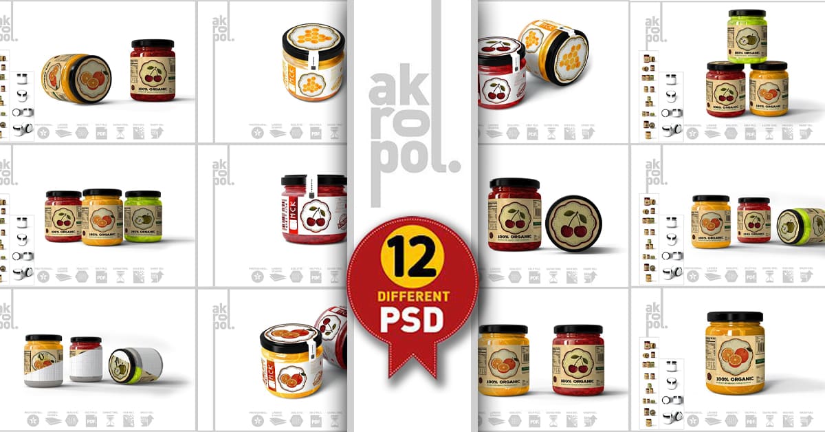 Glass Jar PSD Mockup – MasterBundles
