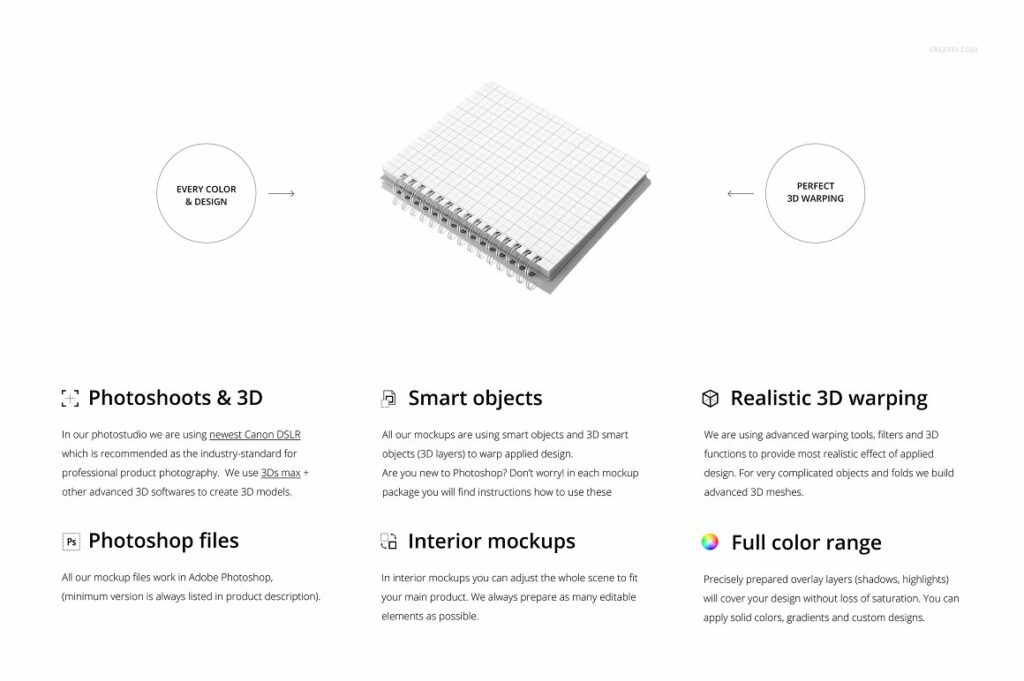 Little Coiled Notebook Mockup Set – MasterBundles