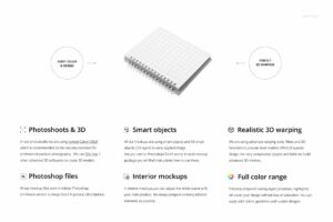 Little Coiled Notebook Mockup Set | MasterBundles