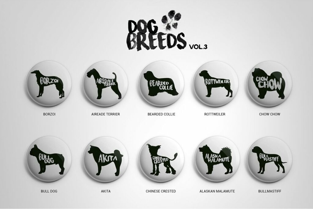 10 Dog Breeds Logos Vol.3 – MasterBundles
