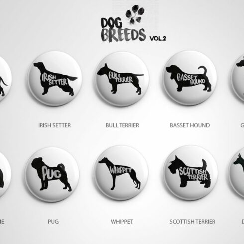 10 Dog Breeds Logos Vol.2 | MasterBundles