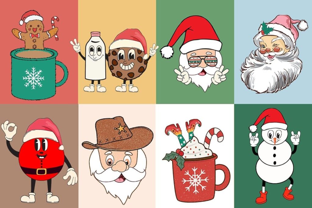 Retro Groovy Hippie Christmas Bundle – MasterBundles