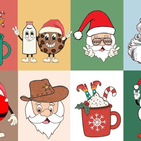 Retro Groovy Hippie Christmas Bundle | Master Bundles