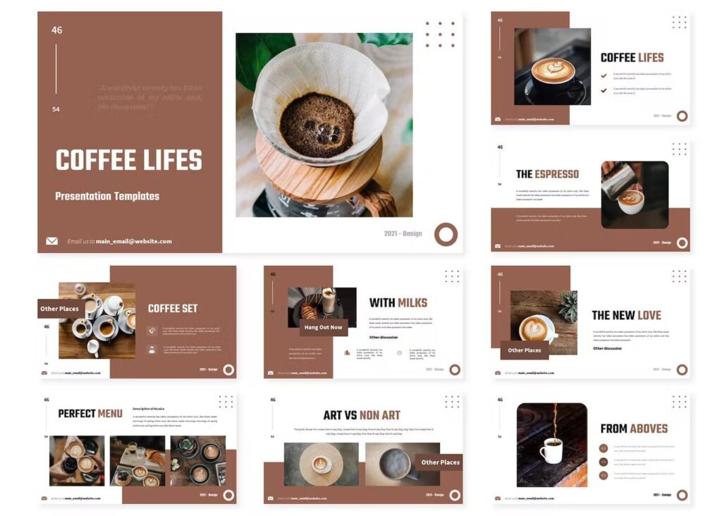 Coffee Lifes Powerpoint Template – MasterBundles