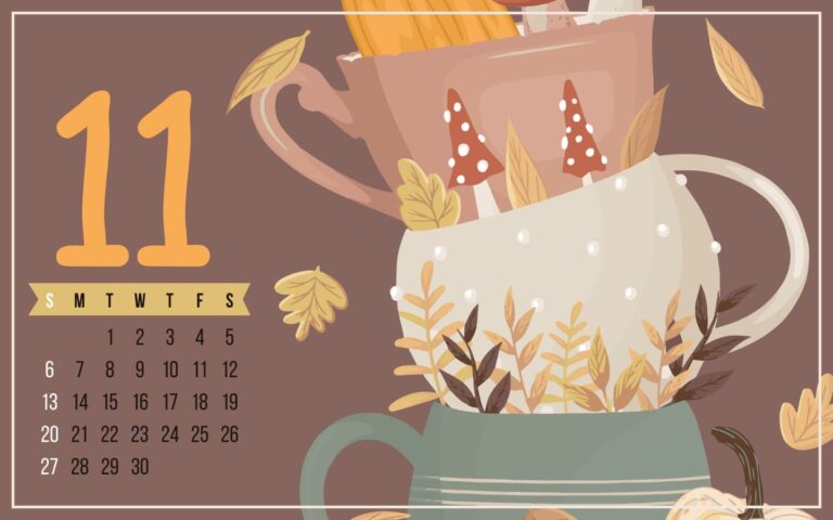 Free Lovely November Calendar – MasterBundles