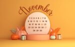 Free Fall November Calendar – MasterBundles