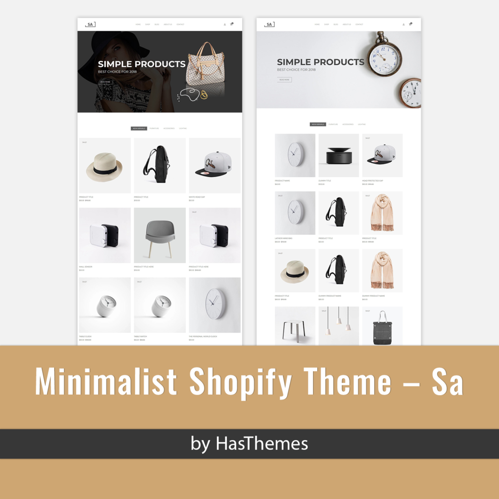 Minimalist Shopify Theme – Sa – MasterBundles