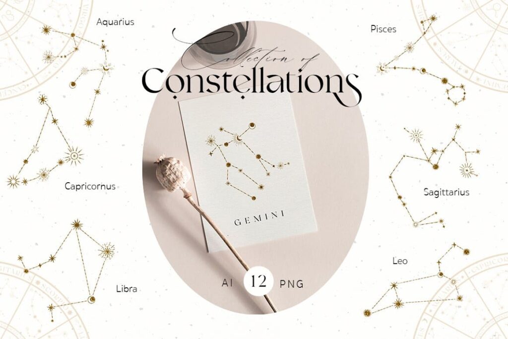 Zodiac Signs Constellation BUNDLE – MasterBundles