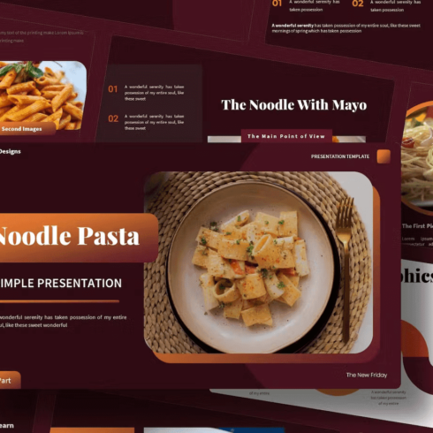 Noodle Pasta Keynote Template – MasterBundles