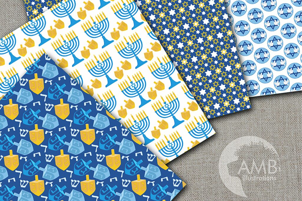 Happy Hanukkah Patterns – MasterBundles