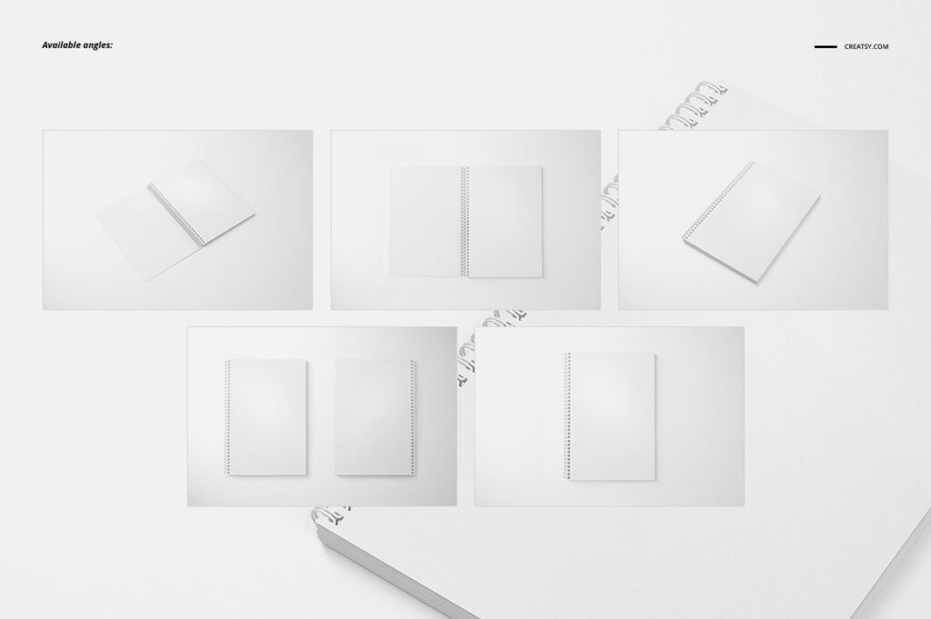 A4 Notebook Mockup Set (Square Holes) – MasterBundles