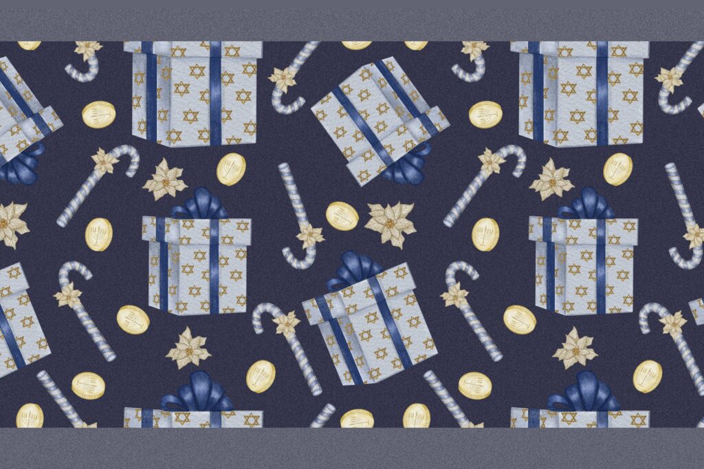 Hanukkah Trendy Seamless Pattern & Digital Paper – MasterBundles