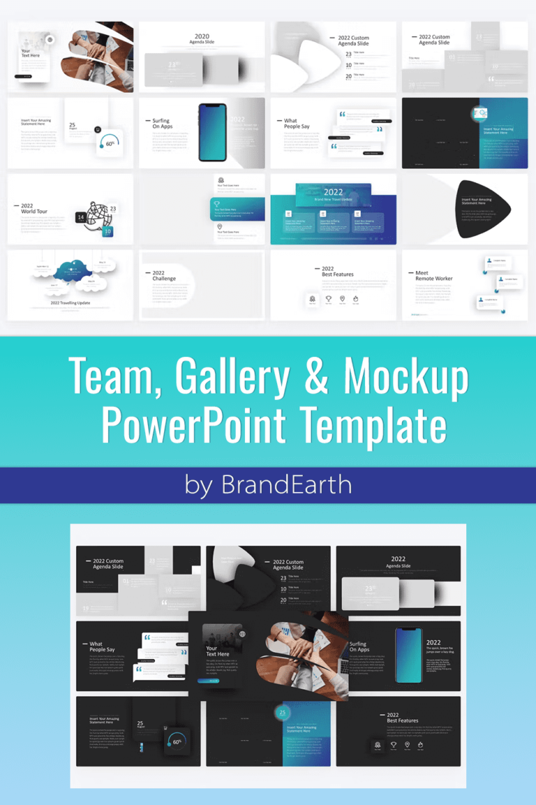 Team, Gallery & Mockup PowerPoint Template – MasterBundles