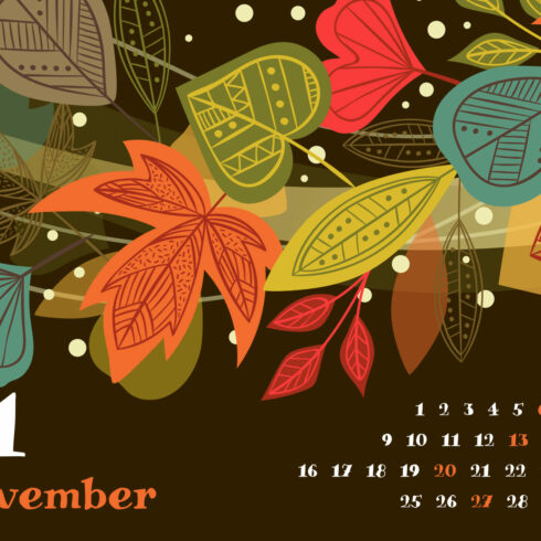 Free Printable November Calendar | Master Bundles
