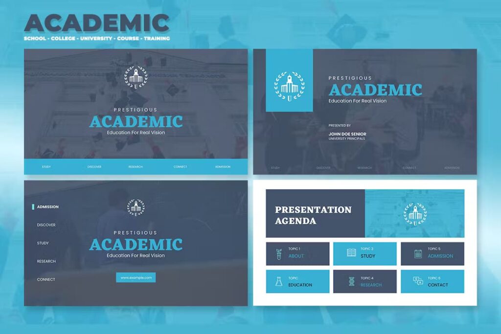 Academic - University School Powerpoint – MasterBundles