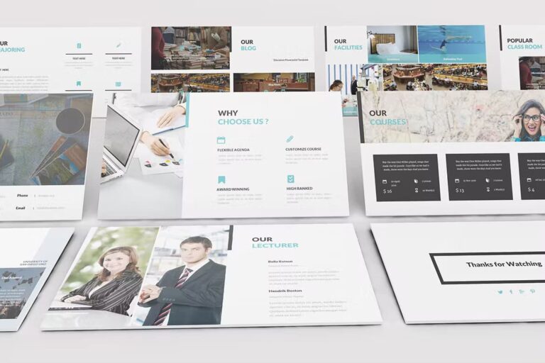 University and Education Powerpoint Template – MasterBundles