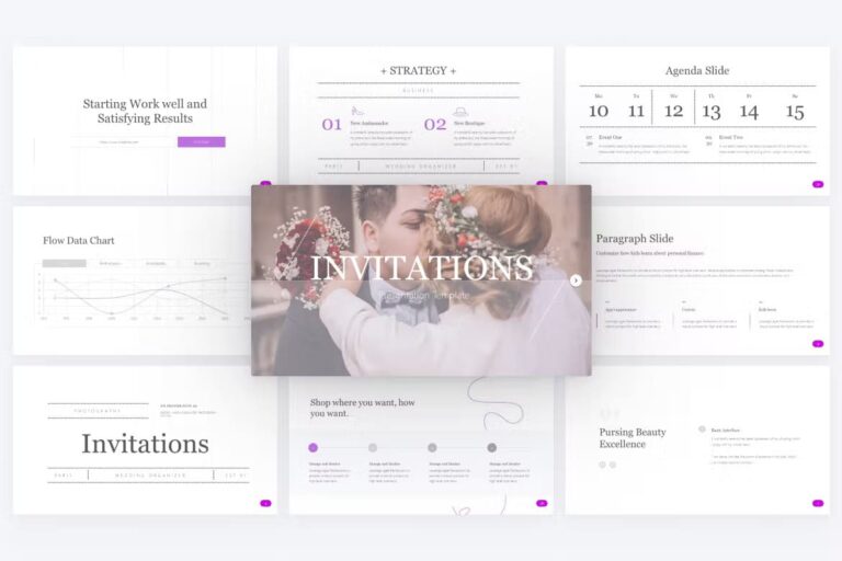 Invitations Simple PowerPoint Template – MasterBundles