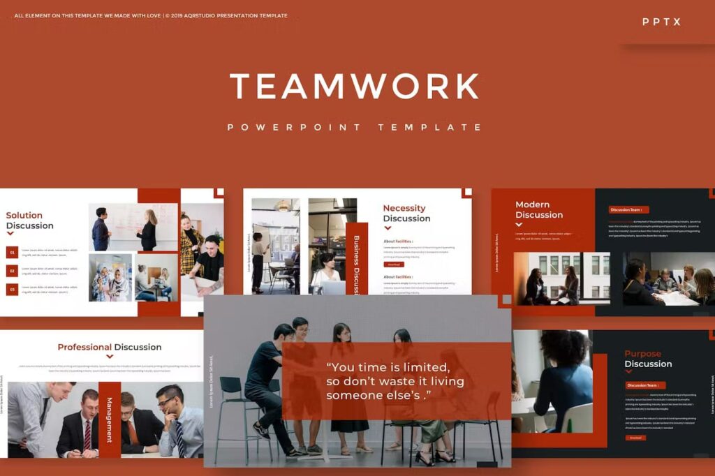 Teamwork- PowerPoint Template – MasterBundles