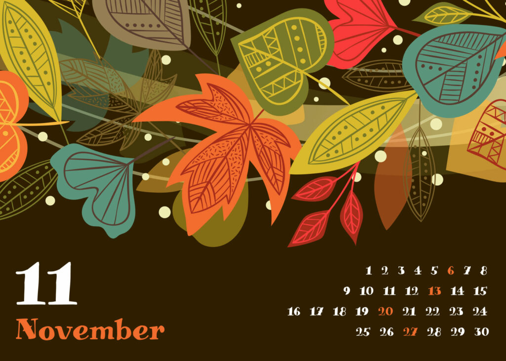 Free Printable November Calendar – MasterBundles