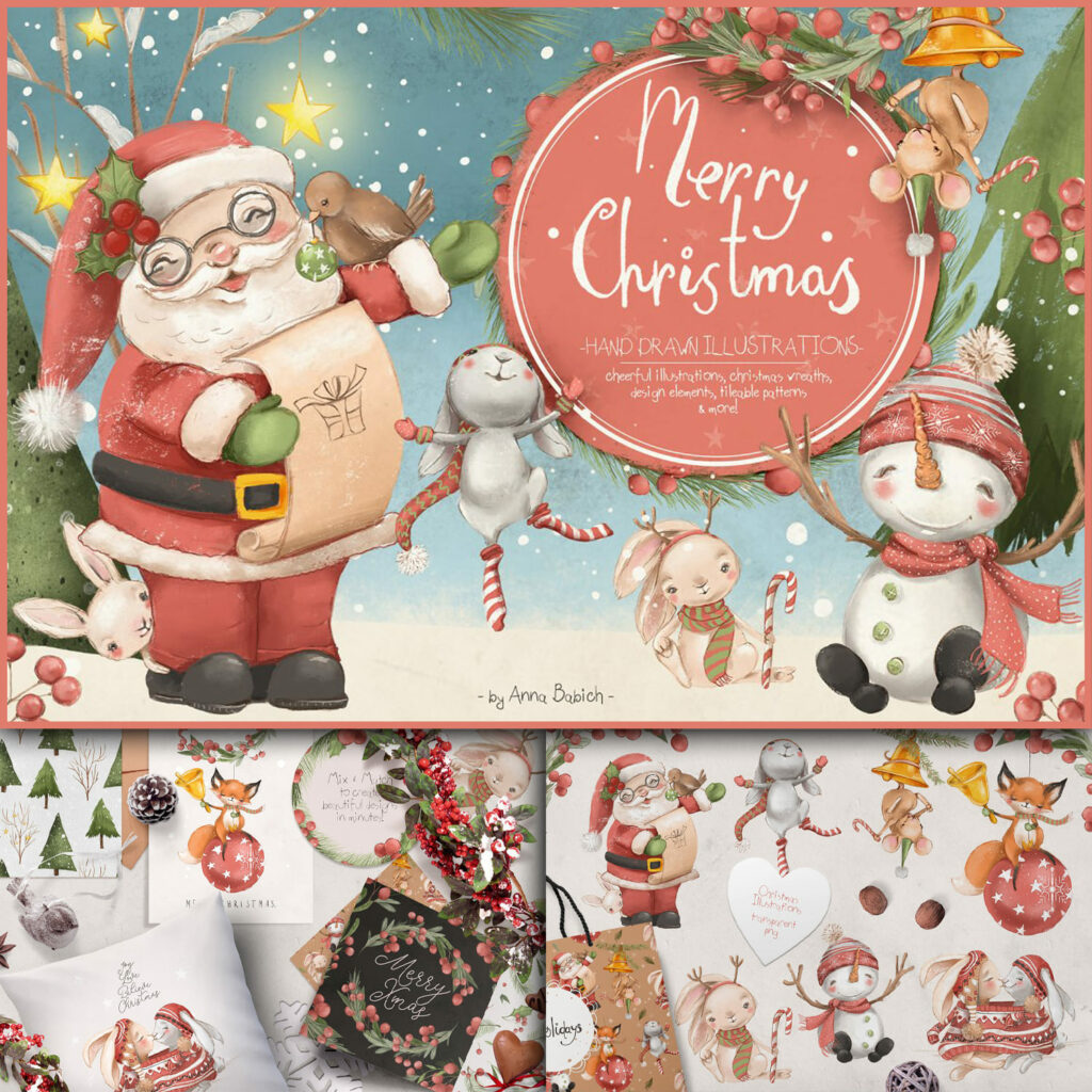 Merry Christmas! Illustrations – MasterBundles