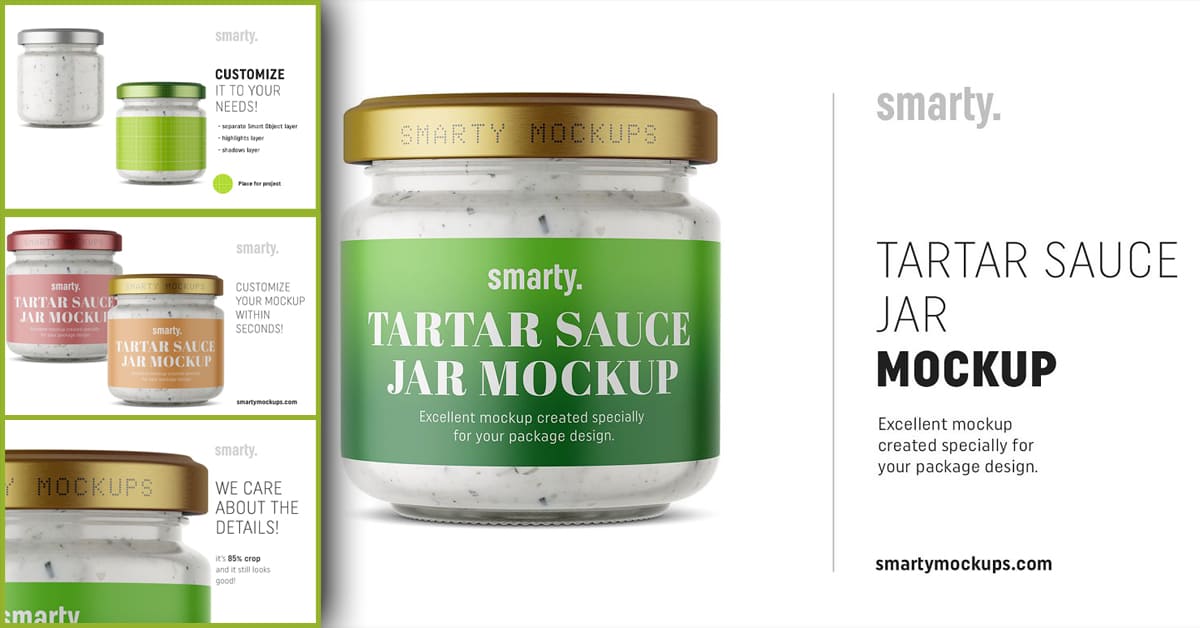 Small Tartar Sauce Jar Mockup – MasterBundles
