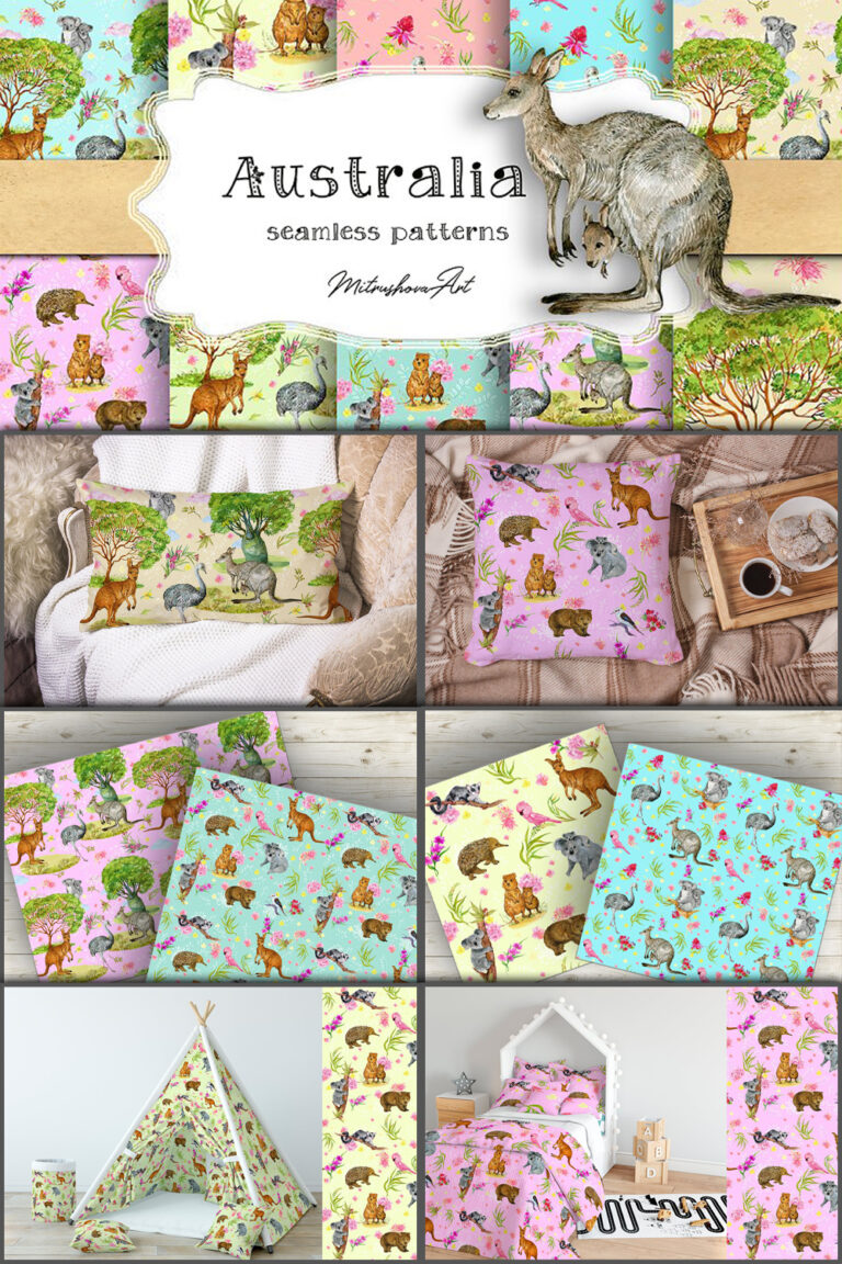 Australia Seamless Patterns – MasterBundles
