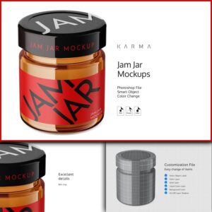 Jar Jam Mockup – MasterBundles