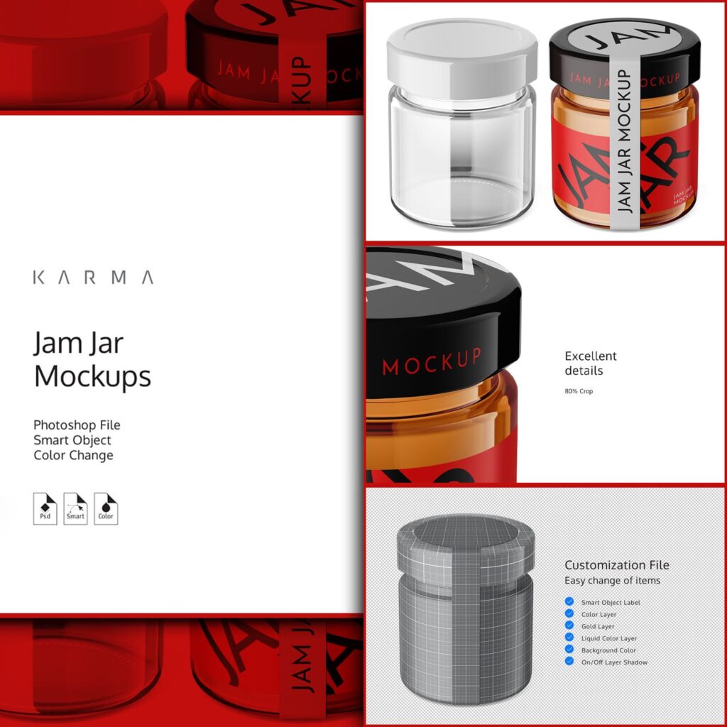 Jar Jam Mockup PSD – MasterBundles