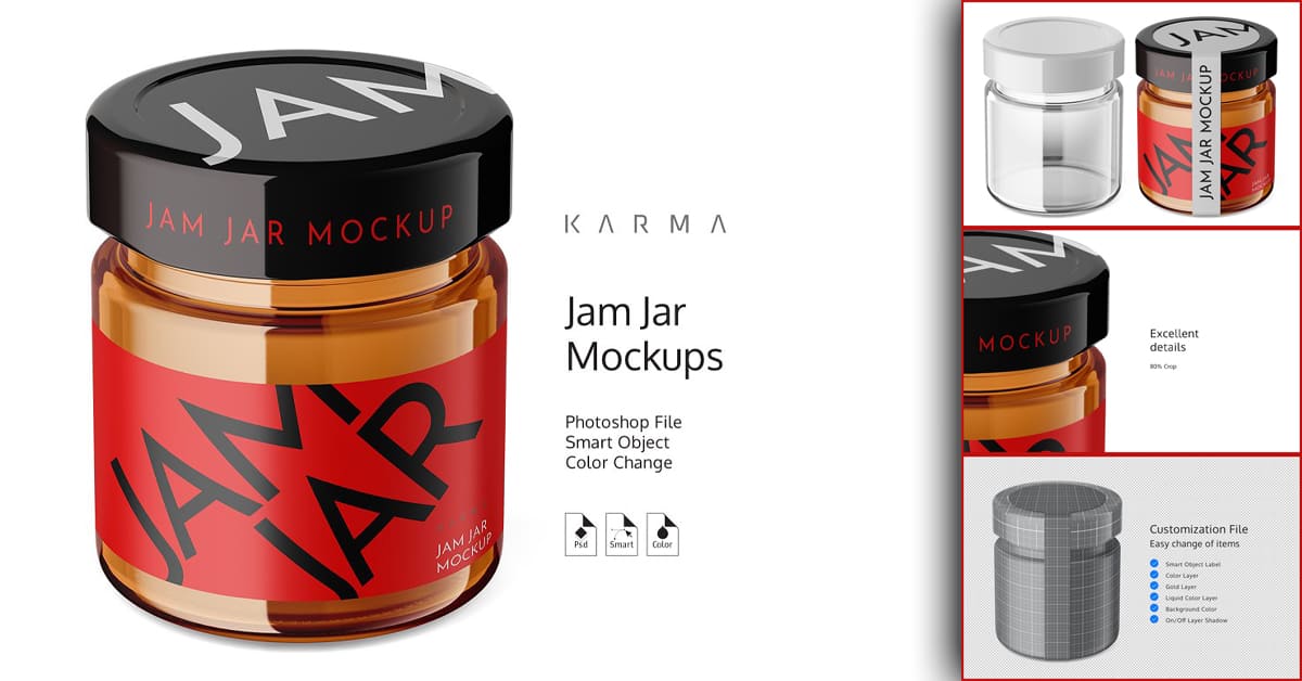 Jar Jam Mockup PSD – MasterBundles