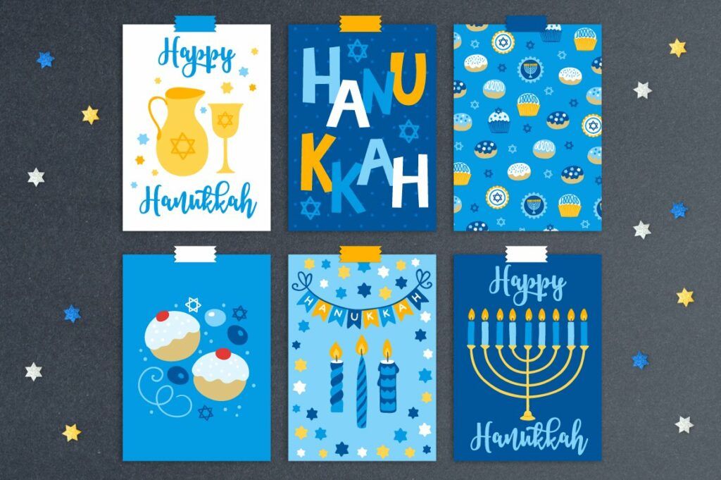 12 Hanukkah Cards & Bonus Patterns – MasterBundles