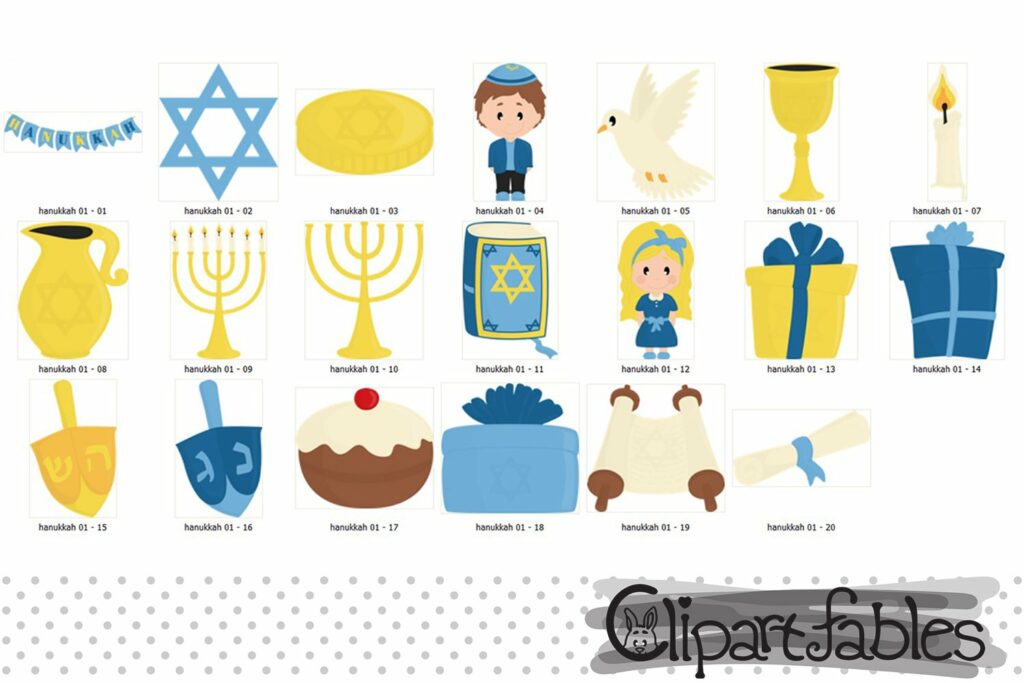 Hanukkah Clipart, Happy Hanukkah Art, Jewish, Star Of David – MasterBundles