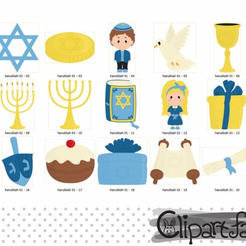 Hanukkah Clipart, Happy Hanukkah Art, Jewish, Star Of David | Master ...