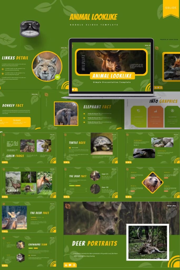 Animal Looklike | Google Slides Template – MasterBundles