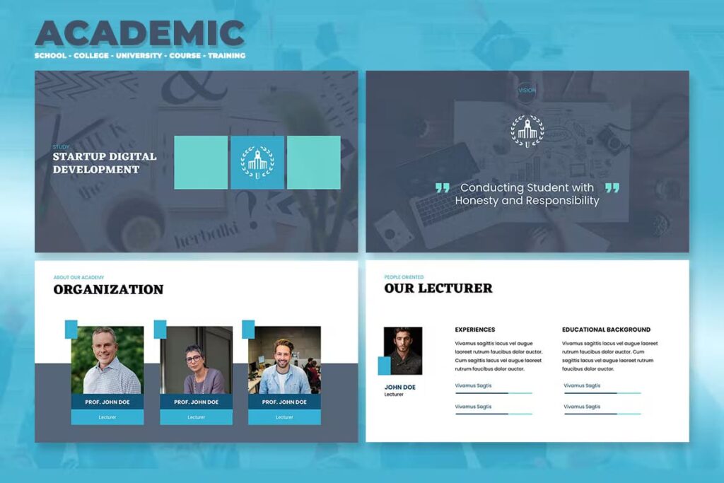 Academic - University School Powerpoint – MasterBundles