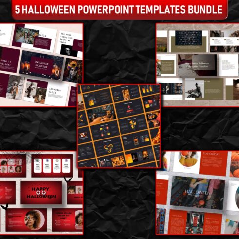 5 Halloween Powerpoint Templates Bundle – MasterBundles